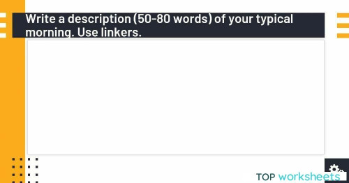 (SA) Writing - Morning Routine. Interactive worksheet | TopWorksheets