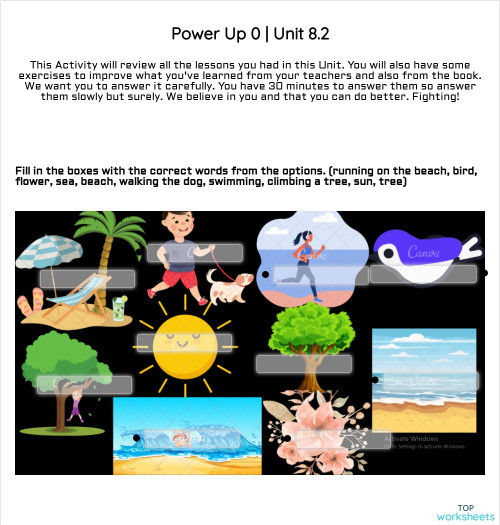 Power Up 0 | Unit 8.2. Interactive worksheet | TopWorksheets