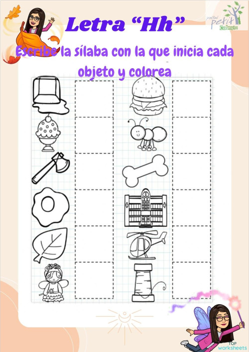 Letra "Hh": fichas interactivas y ejercicios online | TopWorksheets