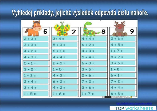 Interaktivní pracovní listy a online cvičení v Čeština | TopWorksheets