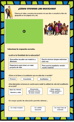 ¿CÓMO VIVIMOS LOS MEXICANO?. Ficha interactiva | TopWorksheets