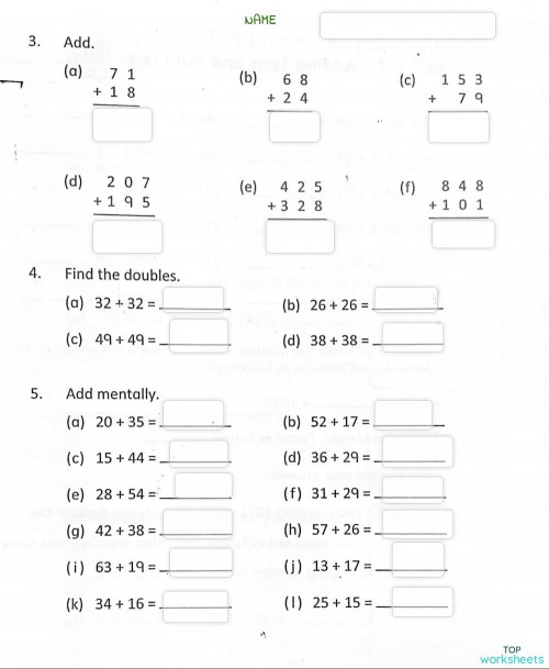 Math: interactive worksheets and online exercises | TopWorksheets