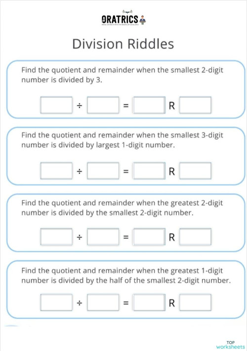 Division XX. Interactive worksheet | TopWorksheets