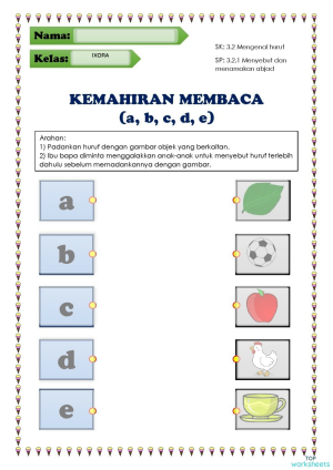 Interactive worksheets and online exercises in malay | TopWorksheets