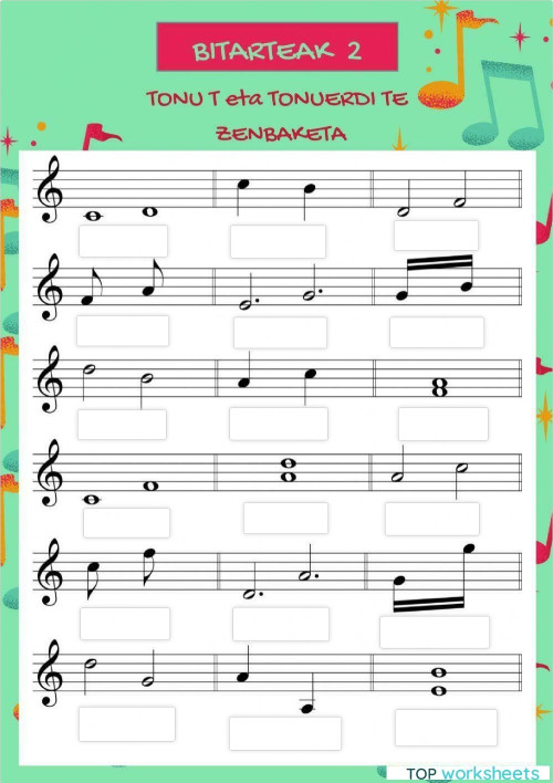 Bitarteak 2 Sol. Interactive worksheet | TopWorksheets