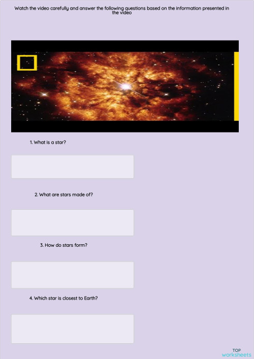 Stars and their mysteries. Interactive worksheet | TopWorksheets