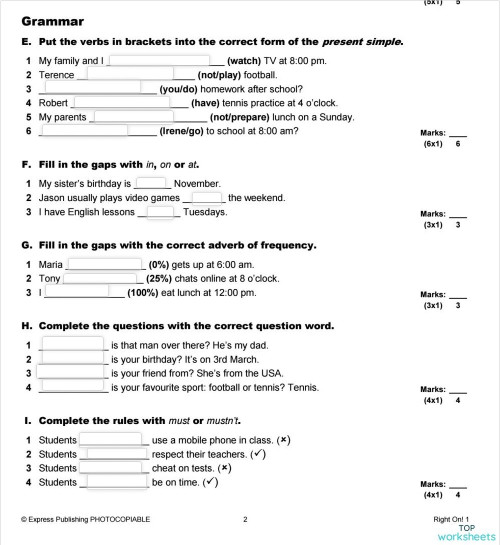 Right On Module 3 Test. Interactive worksheet | TopWorksheets