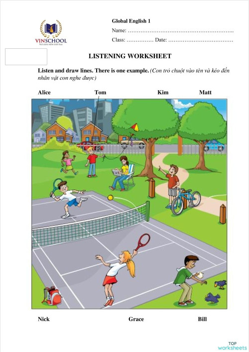S1_POTENTIAL CLASS_LISTENING WORKSHEET WEEK 1. Interactive worksheet ...