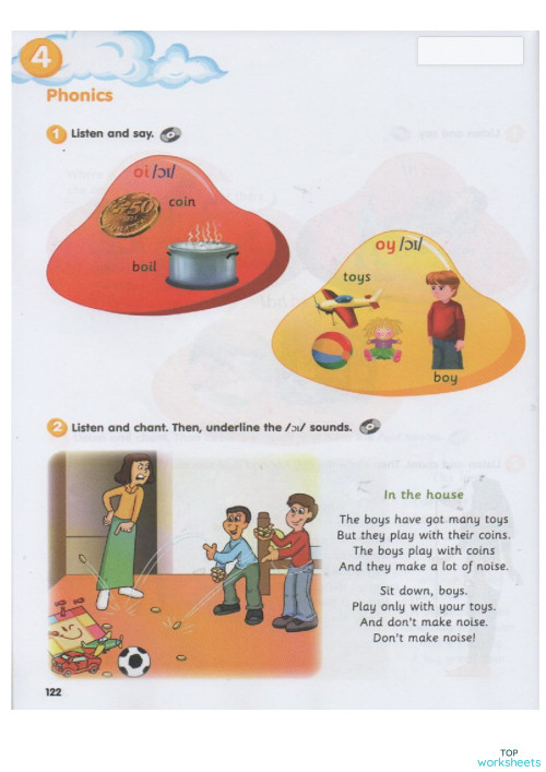 Phonics - oi sound. Interactive worksheet | TopWorksheets