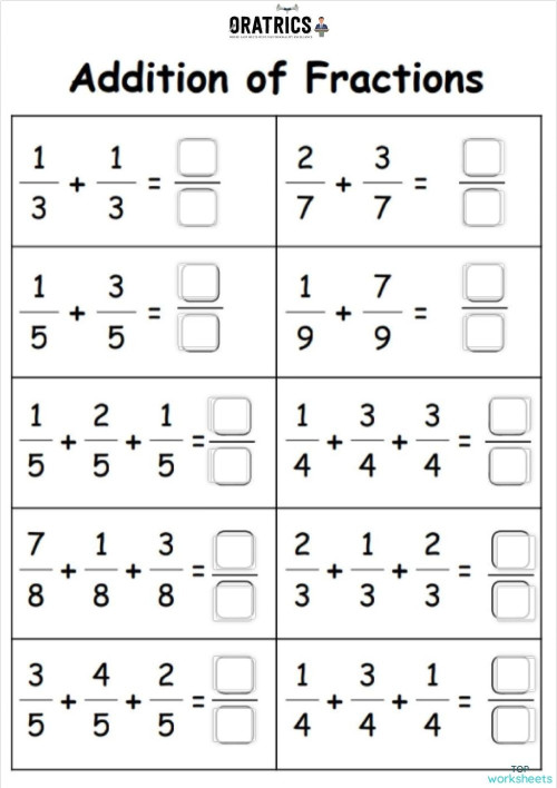 Fractions MM. Interactive worksheet | TopWorksheets