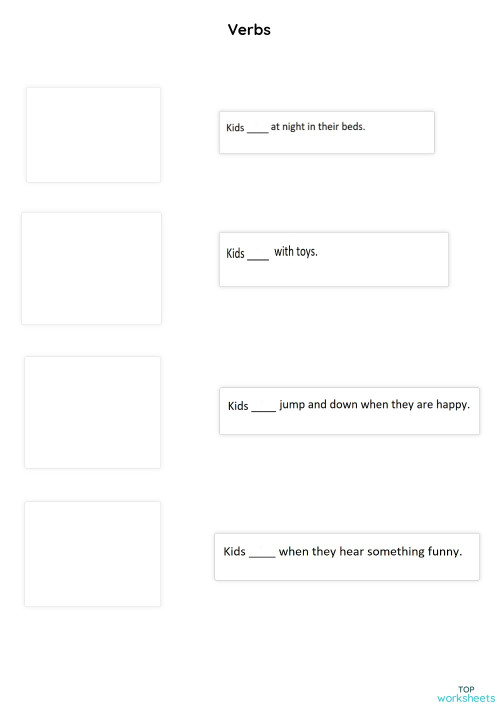 Verbs with sentences. Interactive worksheet | TopWorksheets