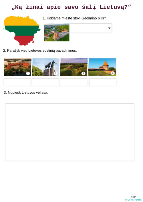 Interactive worksheets and online exercises in lithuanian | TopWorksheets