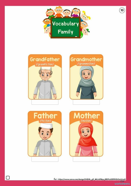 vocabulary family. Interactive worksheet | TopWorksheets