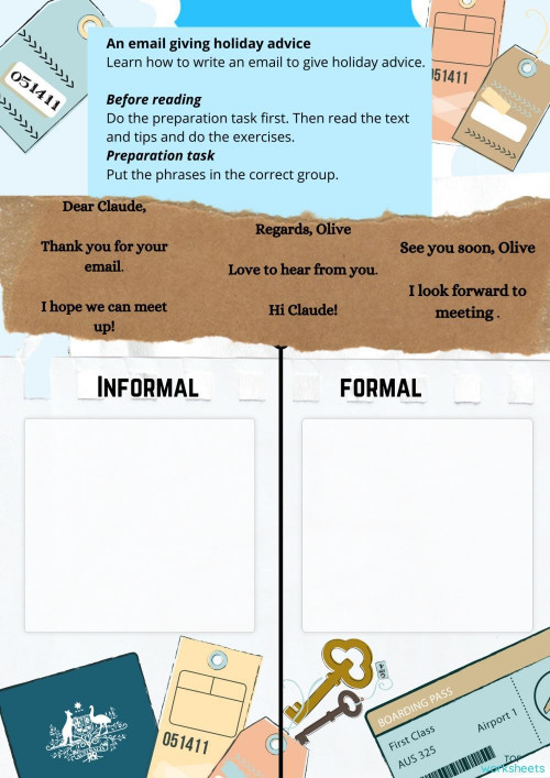 Preparation Task. Interactive worksheet | TopWorksheets