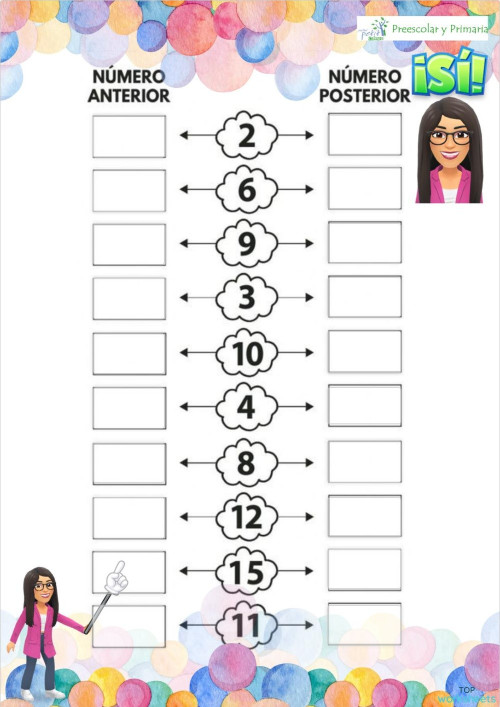 Número antes y después_Mtra. Faby. Ficha interactiva | TopWorksheets