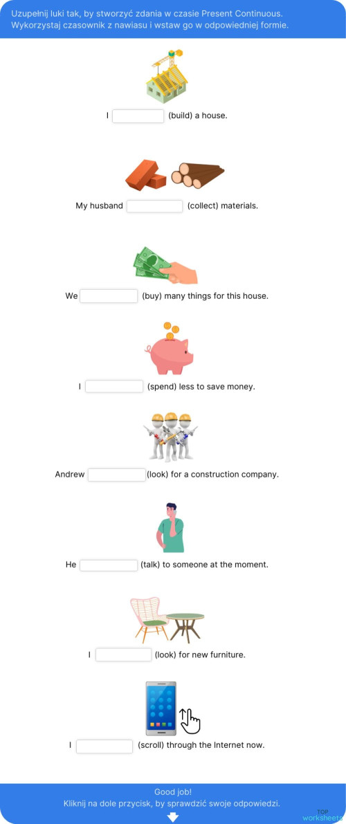 gramar - present cont tw - 3. Interactive worksheet | TopWorksheets