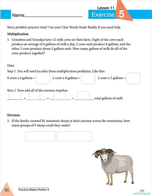 Word problems: interactive worksheets and online exercises | TopWorksheets
