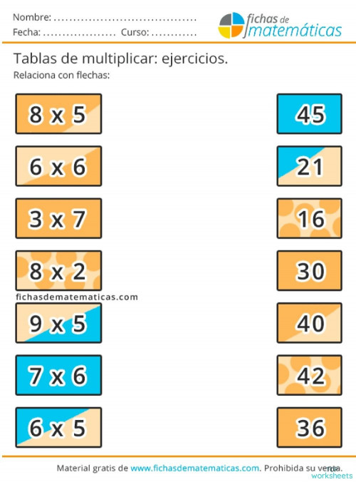 Cuadernillo tablas de multiplicar 10. Ficha interactiva | TopWorksheets