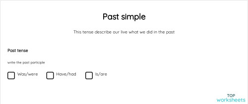 Past simple. Interactive worksheet | TopWorksheets