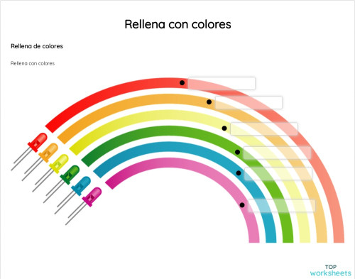 Rellena con colores. Ficha interactiva | TopWorksheets