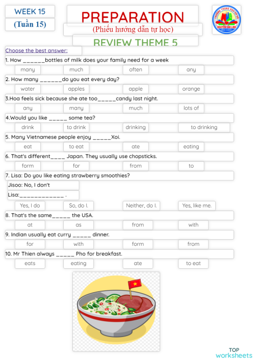 PREPARATION W15. Interactive worksheet | TopWorksheets