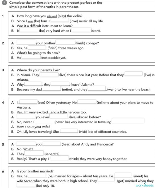 PRESENT PERFECT OR PAST SIMPLE. Interactive worksheet | TopWorksheets