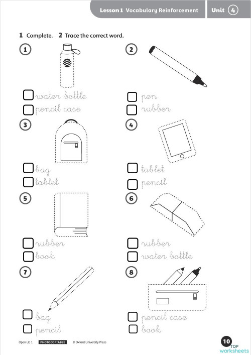 Vocabulary 1. Class objects. Interactive worksheet | TopWorksheets