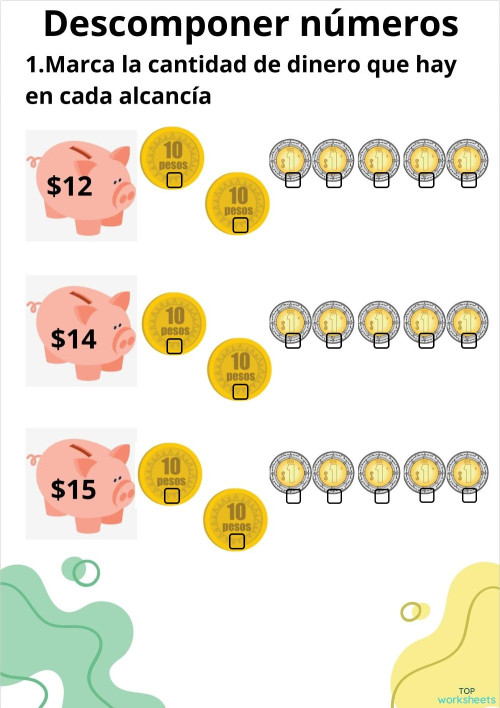 descomponer números. Ficha interactiva | TopWorksheets