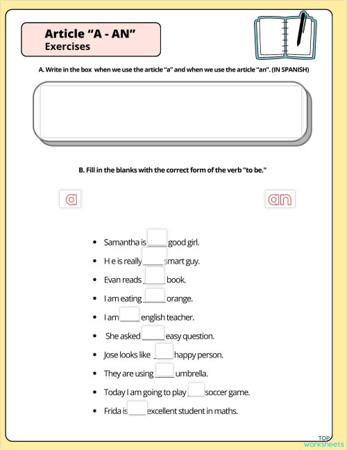 Articles: interactive worksheets and online exercises | TopWorksheets