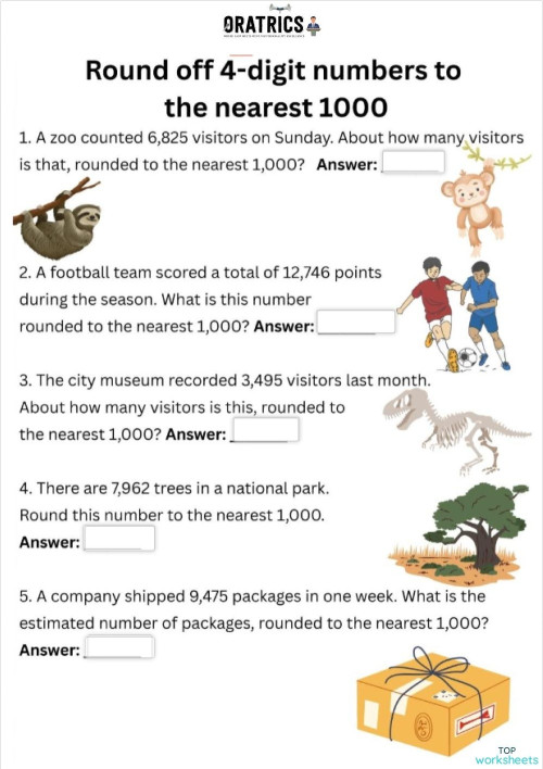 Rounding DDD. Interactive worksheet | TopWorksheets