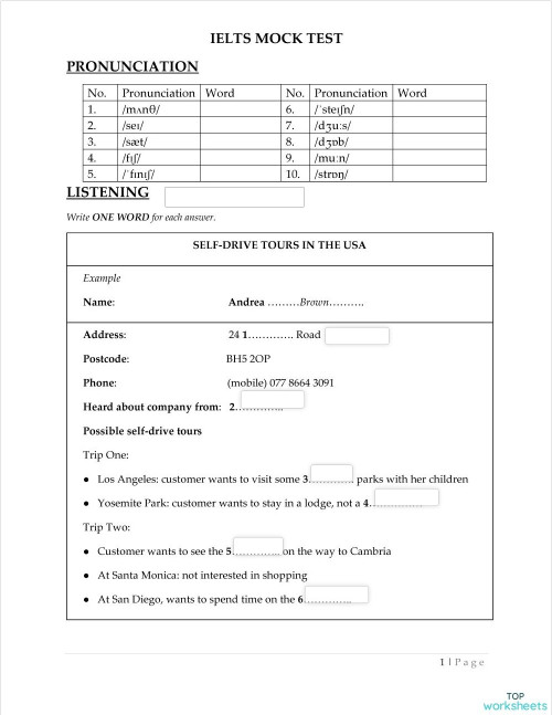 SAT_Listening Practice. Interactive worksheet | TopWorksheets