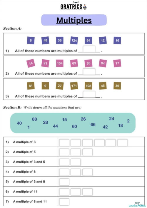 Operations OO. Interactive worksheet | TopWorksheets