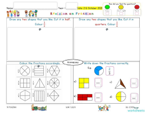 Fraction_Revision on Fractions. Interactive worksheet | TopWorksheets