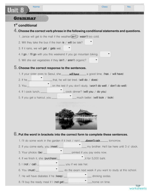 Unit 8 Test 1. Interactive worksheet | TopWorksheets