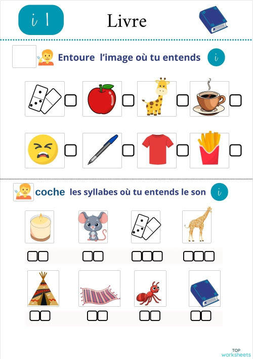 lecture le son i. Fiche interactive | TopWorksheets