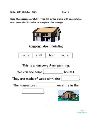 English Year 2_Cloze Passage_28-10-2021. Interactive worksheet ...