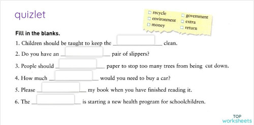 Let's recycle. Interactive worksheet | TopWorksheets