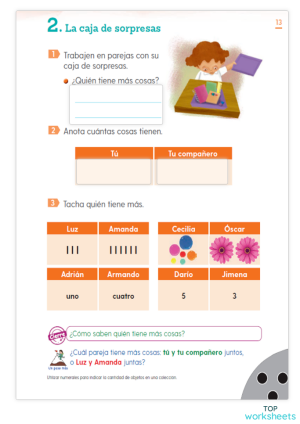 La caja de sorpresas. Ficha interactiva | TopWorksheets