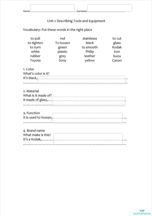 worksheet 2 unit3. Interactive worksheet | TopWorksheets