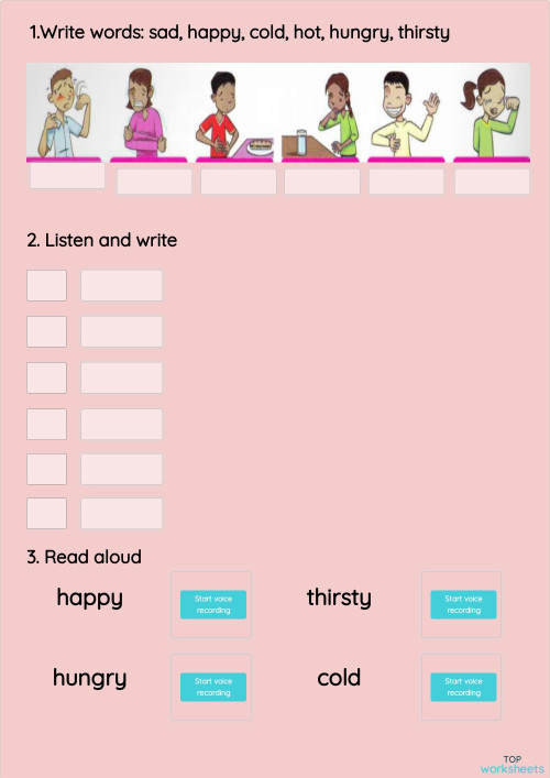 3rd grade They`re happy homework. Interactive worksheet | TopWorksheets
