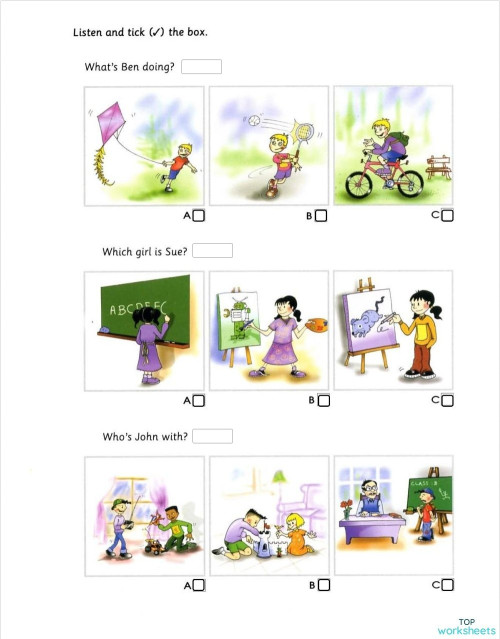 Listening comprehension: interactive worksheets and online exercises ...