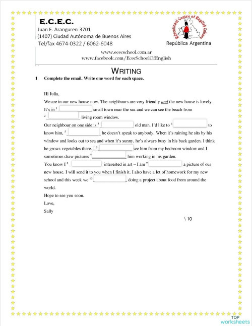 English language: interactive worksheets and online exercises ...