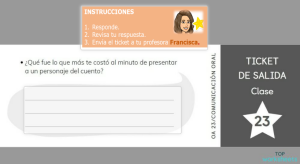Ticket de salida: lenguaje 3b-23. Ficha interactiva | TopWorksheets