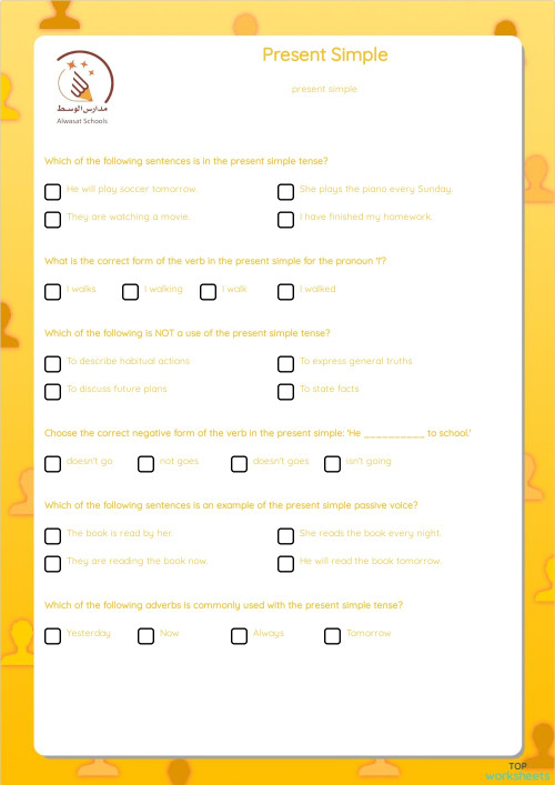 Present Simple. Interactive worksheet | TopWorksheets