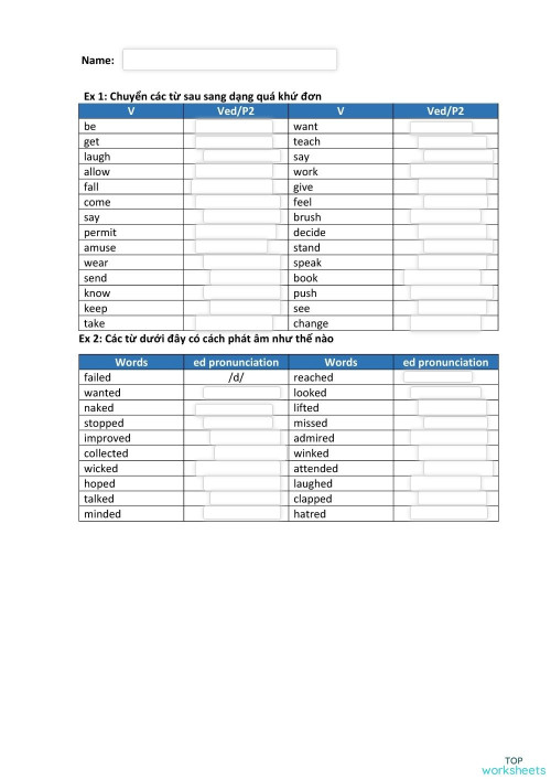 ed test for basic english language. Interactive worksheet | TopWorksheets