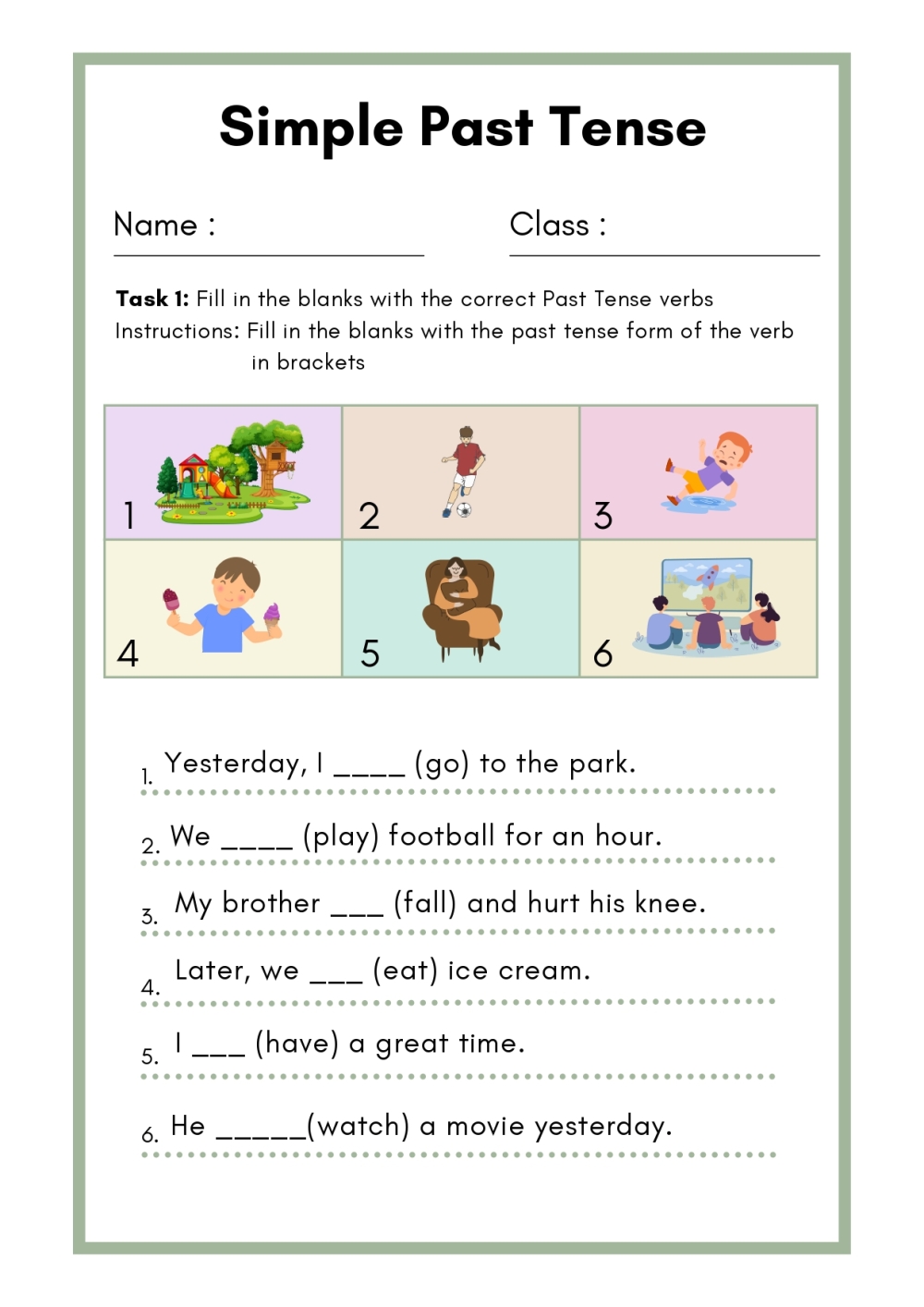 Simple Past Tense. Interactive worksheet | TopWorksheets