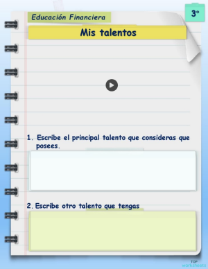Mis talentos. Ficha interactiva | TopWorksheets