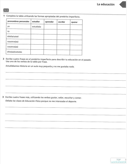 Mi tiempo libre 41. Ficha interactiva | TopWorksheets