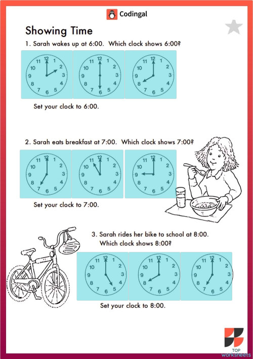 M_G01M14L51_WE02_Telling_Time_6. Interactive worksheet | TopWorksheets