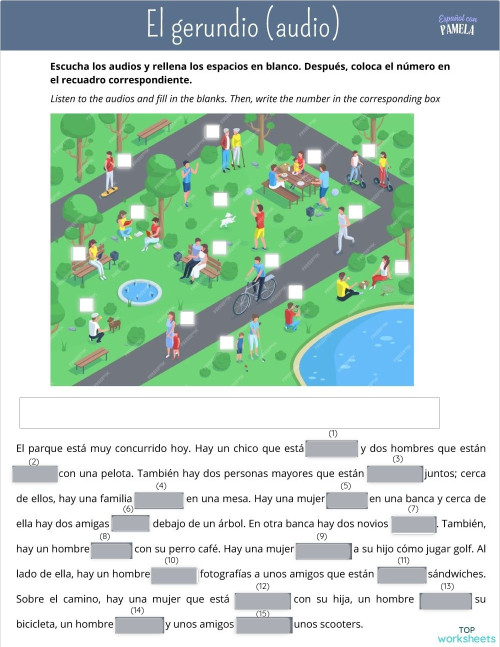 Gerundio: fichas interactivas y ejercicios online | TopWorksheets